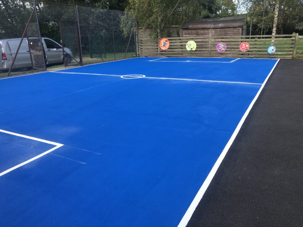 Creating a multi-functional playground with sports court markings ...