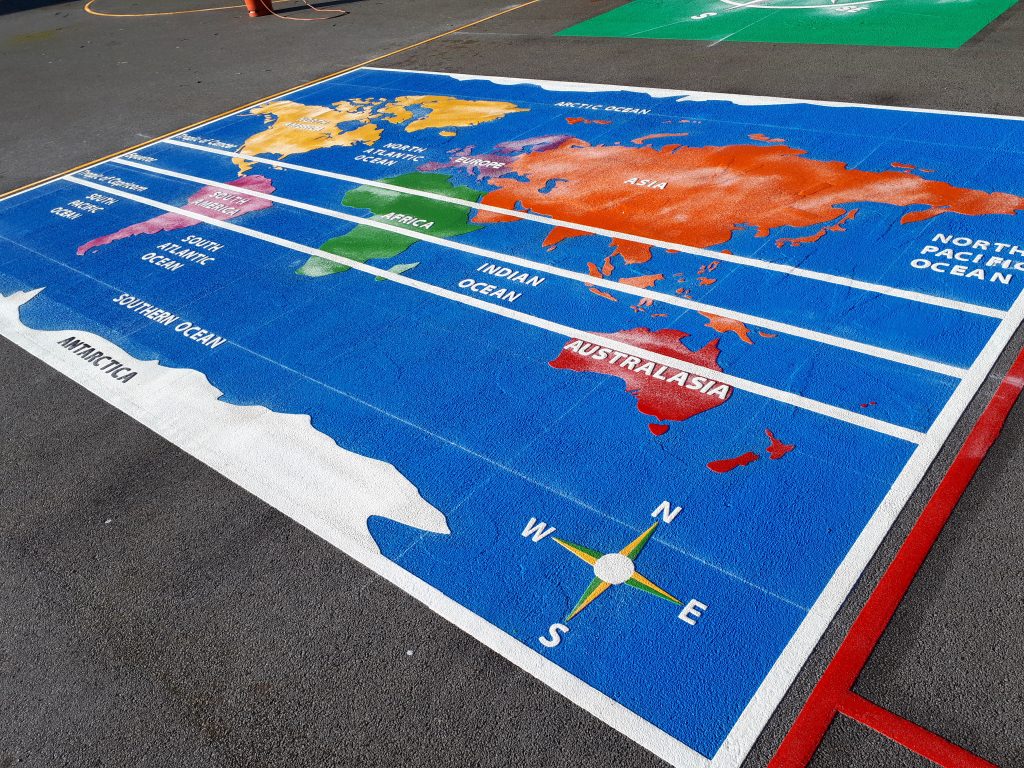 Geography Playground Games - Uniplay - Playground Markings