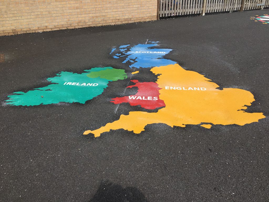 Geography Playground Games - Uniplay - Playground Markings