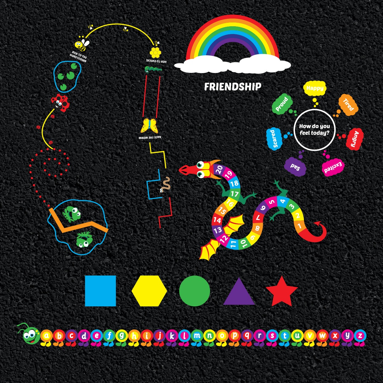 EYFS Package Playground Marking | School Thermoplastic Markings | Uniplay